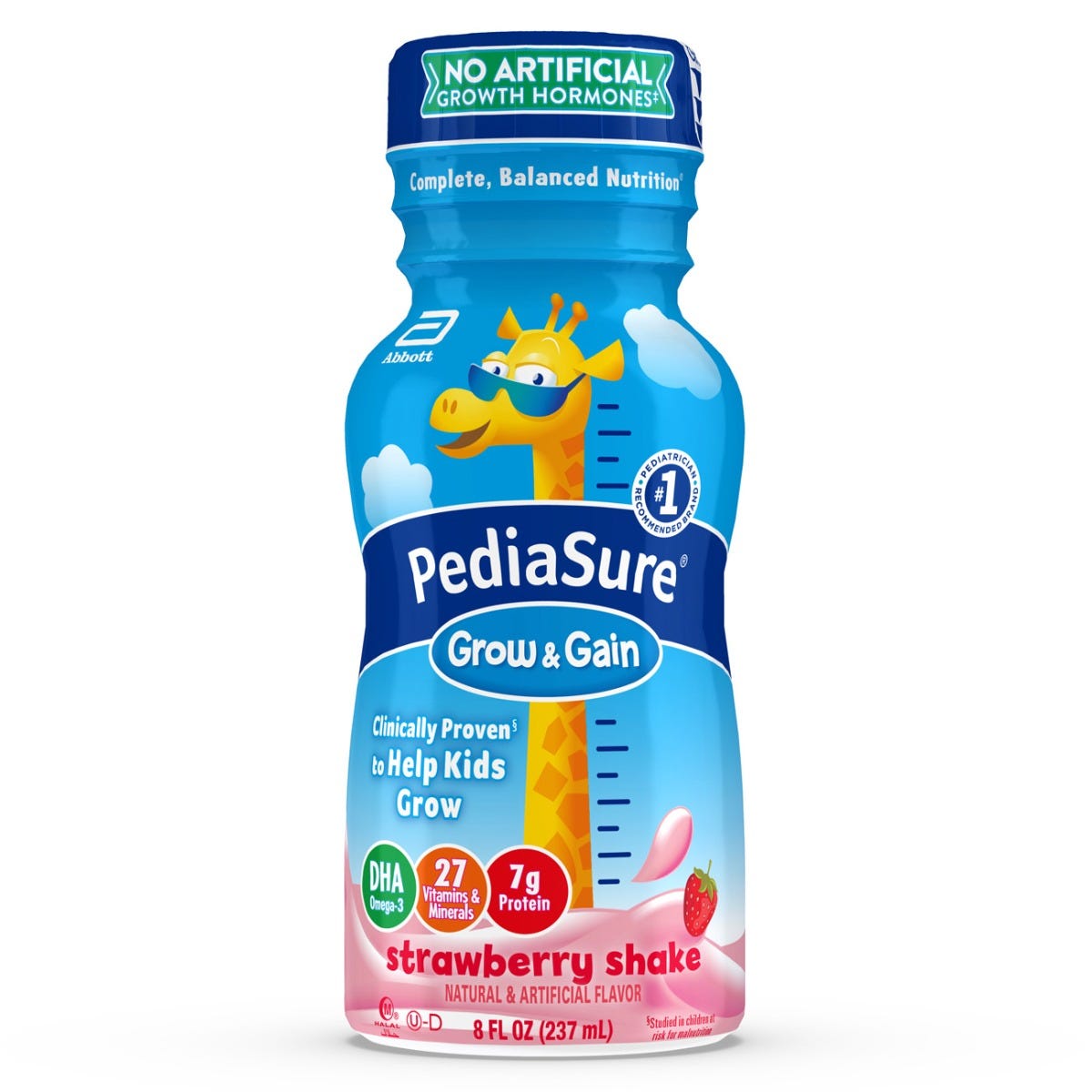 PediaSure Grow & Gain Kids Nutritional Shake, with Protein, DHA, and ...